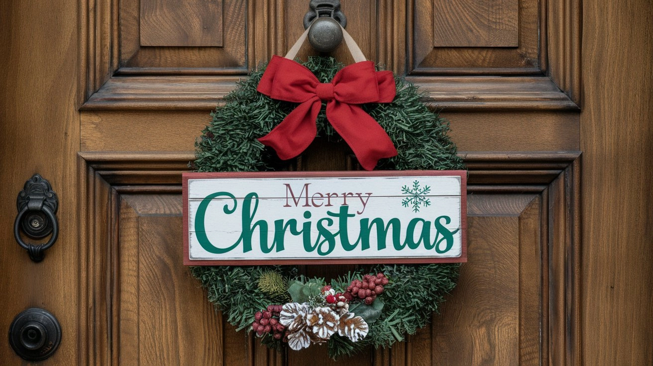 20 Christmas Door Hangers: Festive DIY Ideas