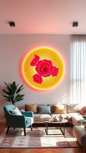 30 Vibrant Neon Living Room Ideas to Brighten Your Space